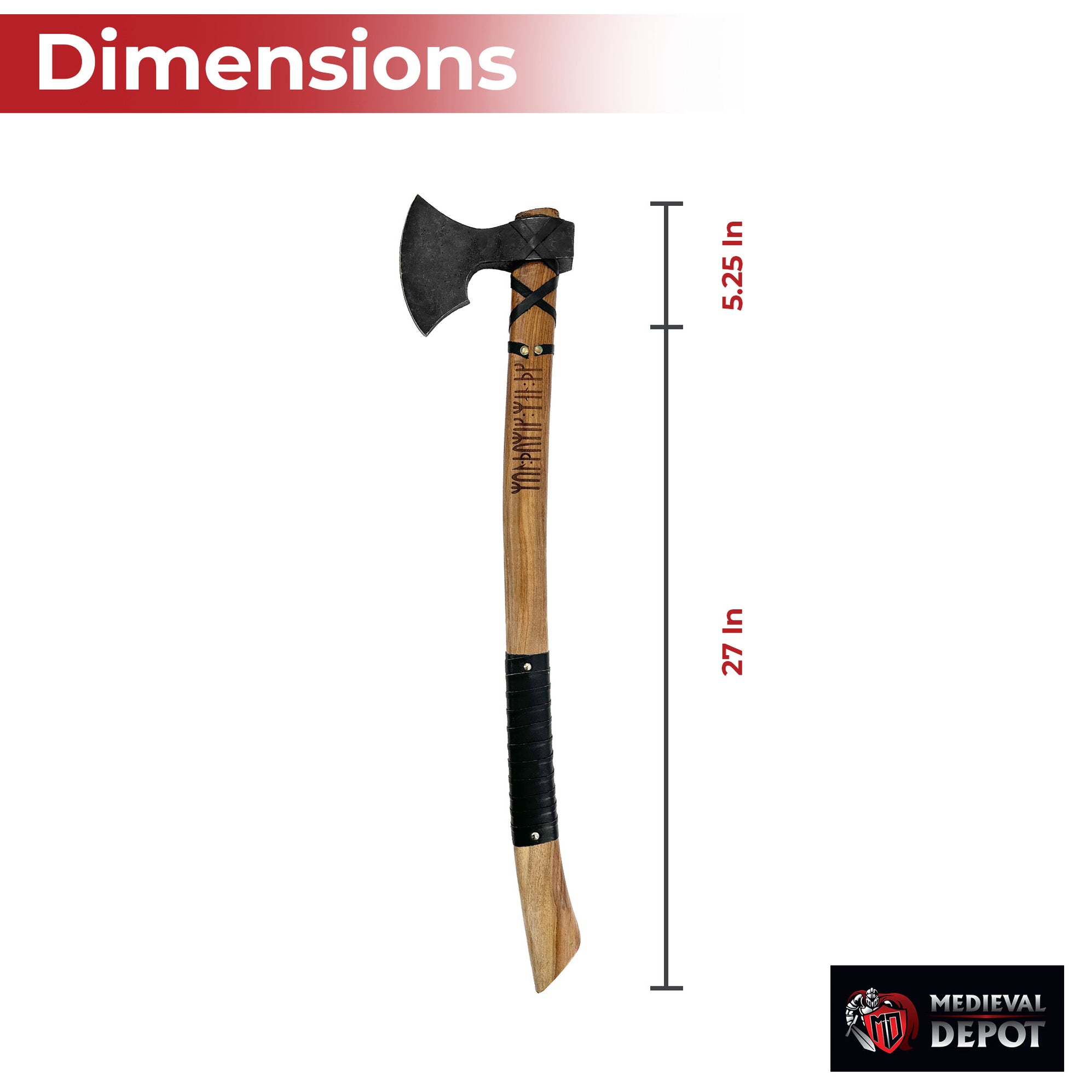 Viking Battle Ready Wolf Heathen War Axe — Medieval Depot