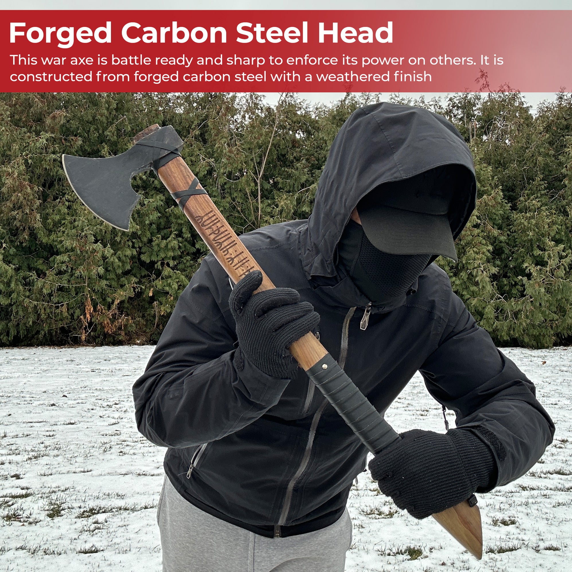 Viking Battle Ready Wolf Heathen War Axe — Medieval Depot