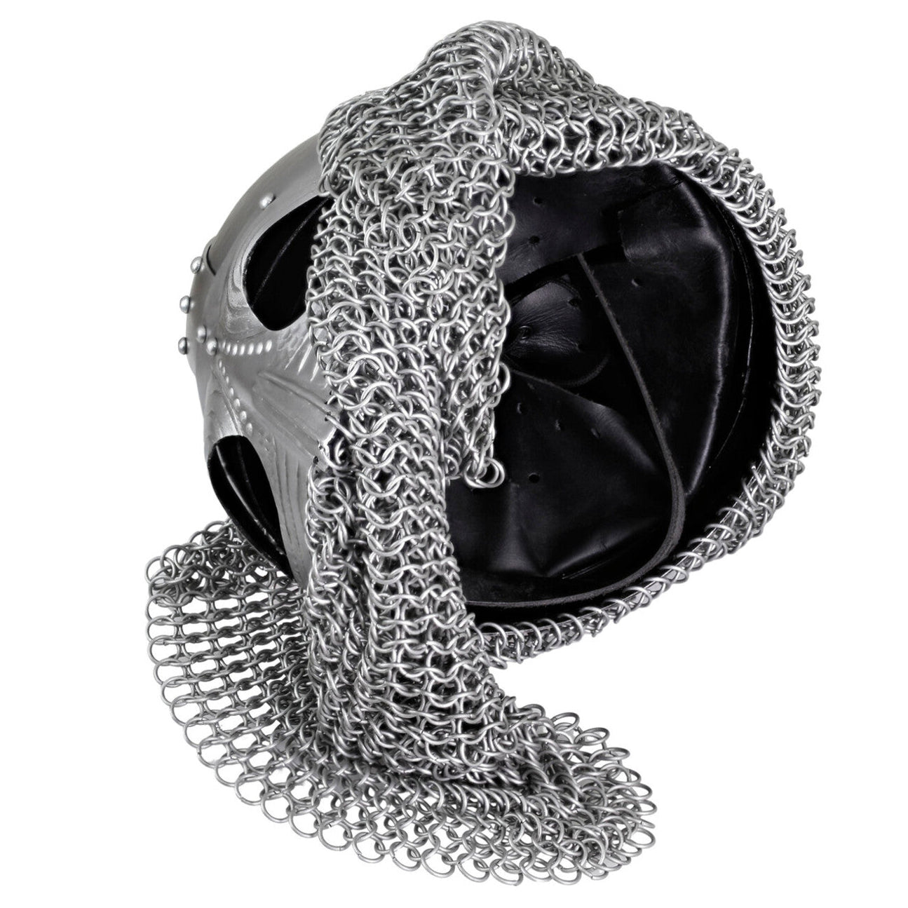 Vandals Wrath Forged Steel Gothic Helmet with Chainmail Defense ...