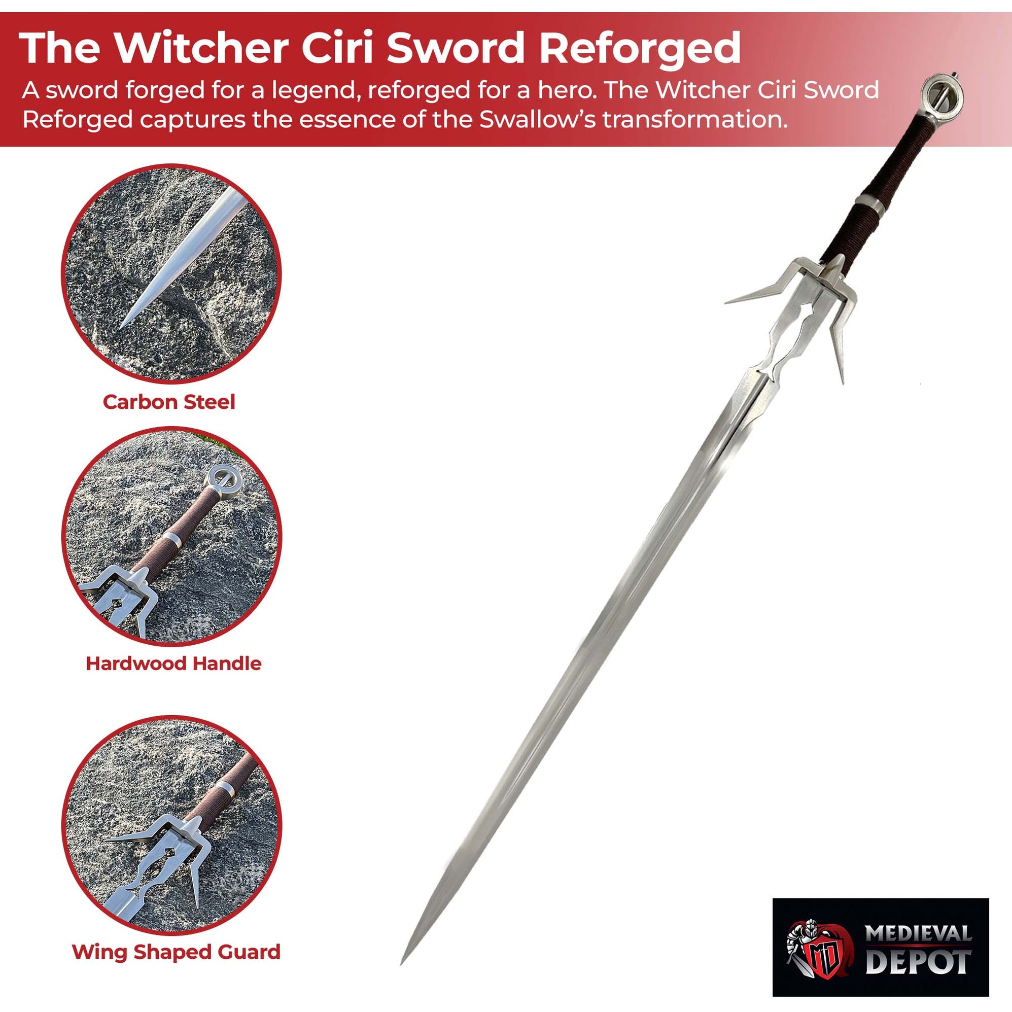 Witcher Ciri Sword Reforged — Medieval Depot