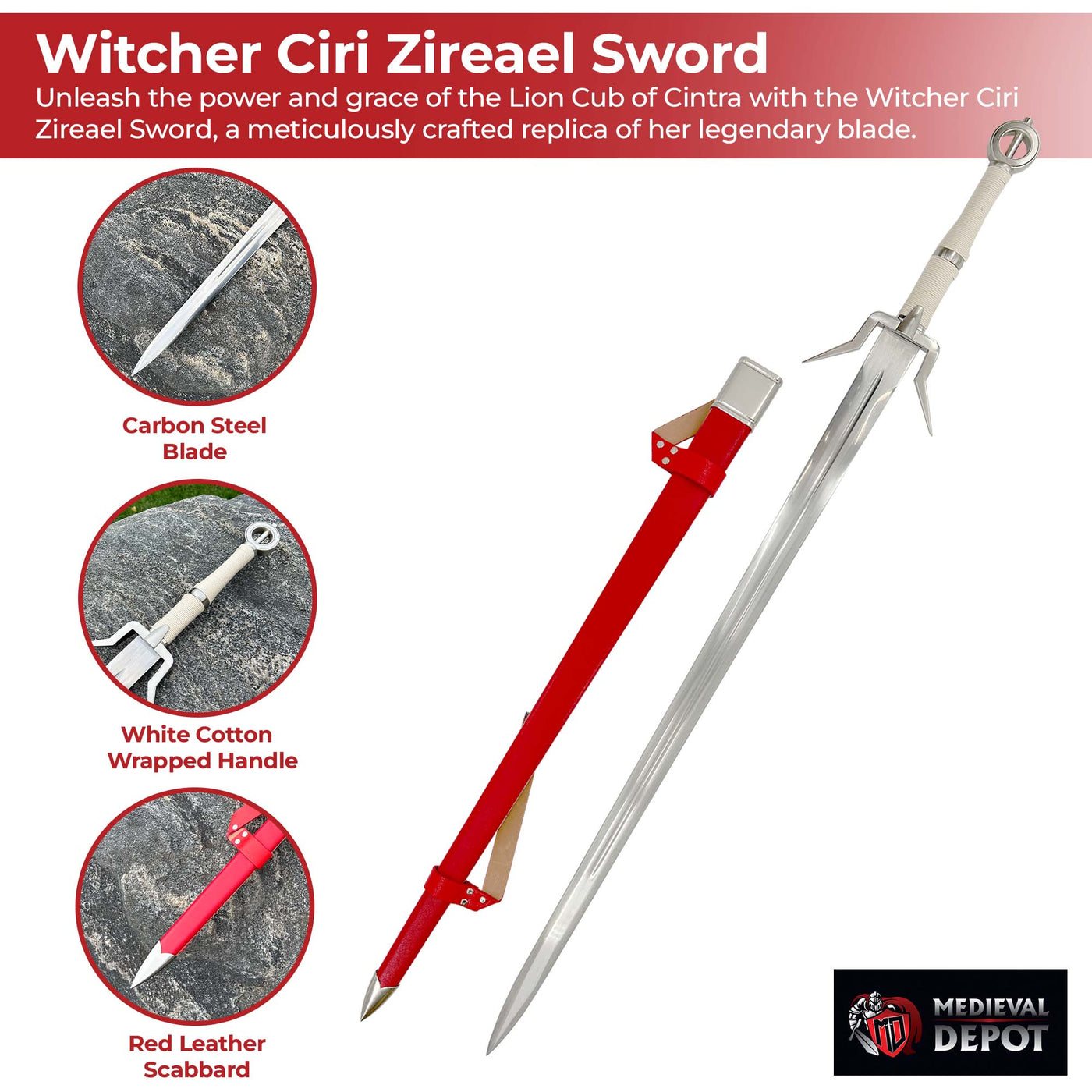 Witcher Ciri Zireael Sword — Medieval Depot