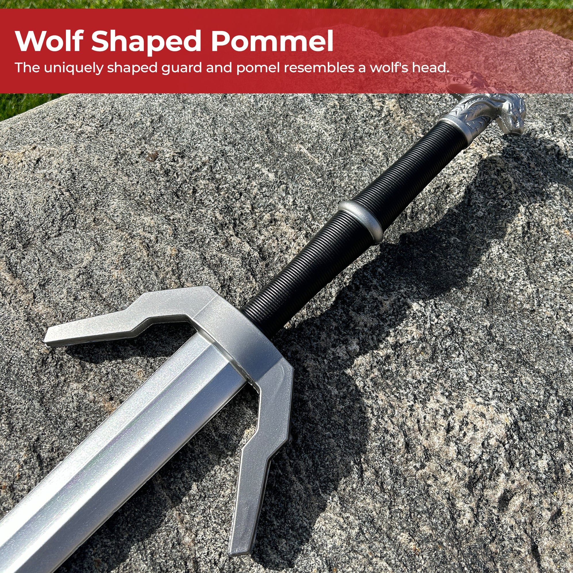 Witcher Enhanced Wolven Silver Foam Sword — Medieval Depot