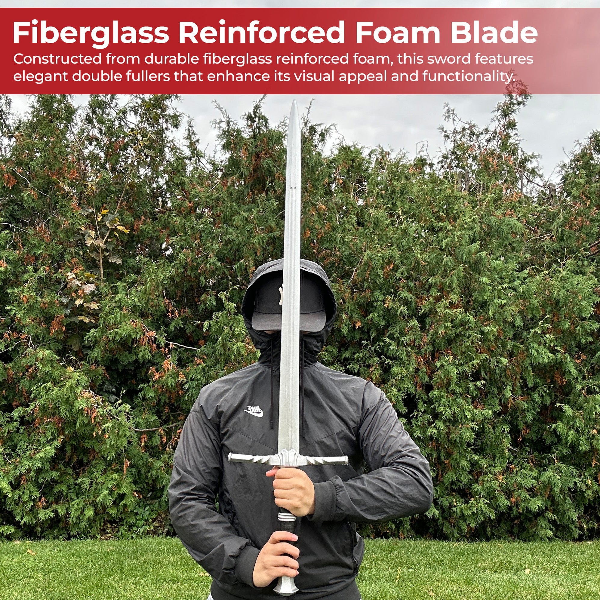 Witcher Geralt Steel Sword with Twisted Guard Foam Version — Medieval Depot