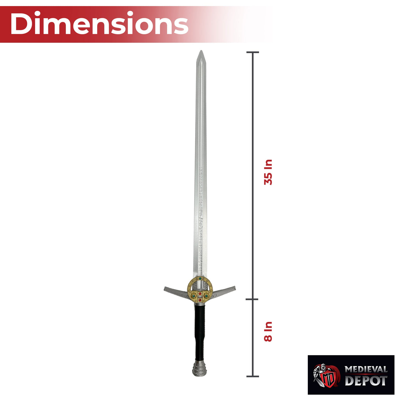 Witcher Renfri Brooch Foam Sword — Medieval Depot