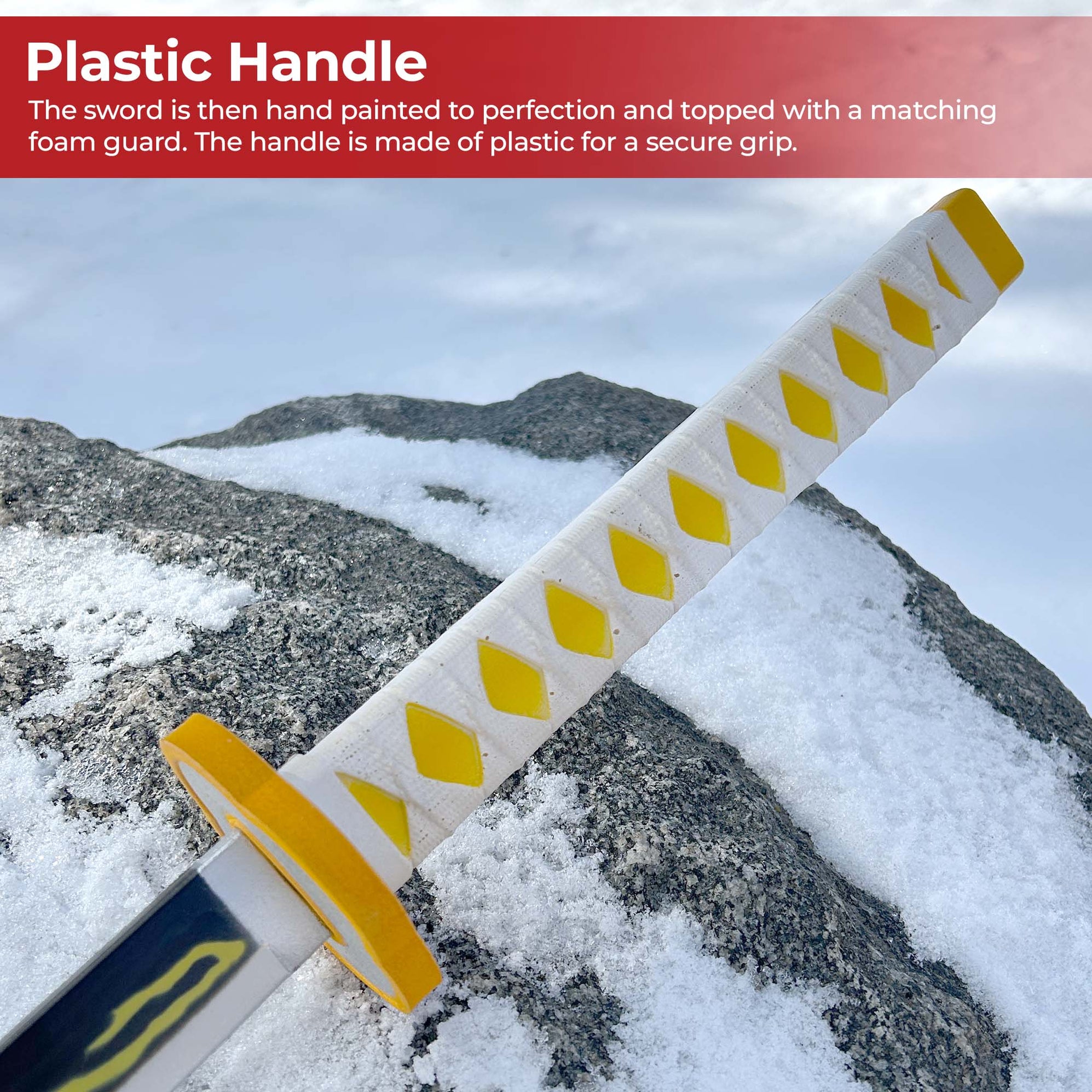 Zenitsu Agatsuma Demon Slayer Foam Katana Sword With Scabbard ...