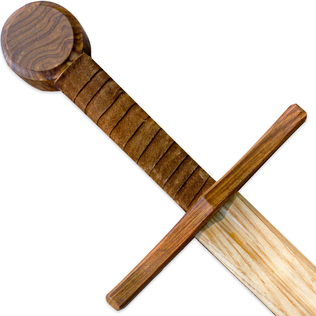 Crusader Valor Beech Wood Sword with Leather Grip — Medieval Depot