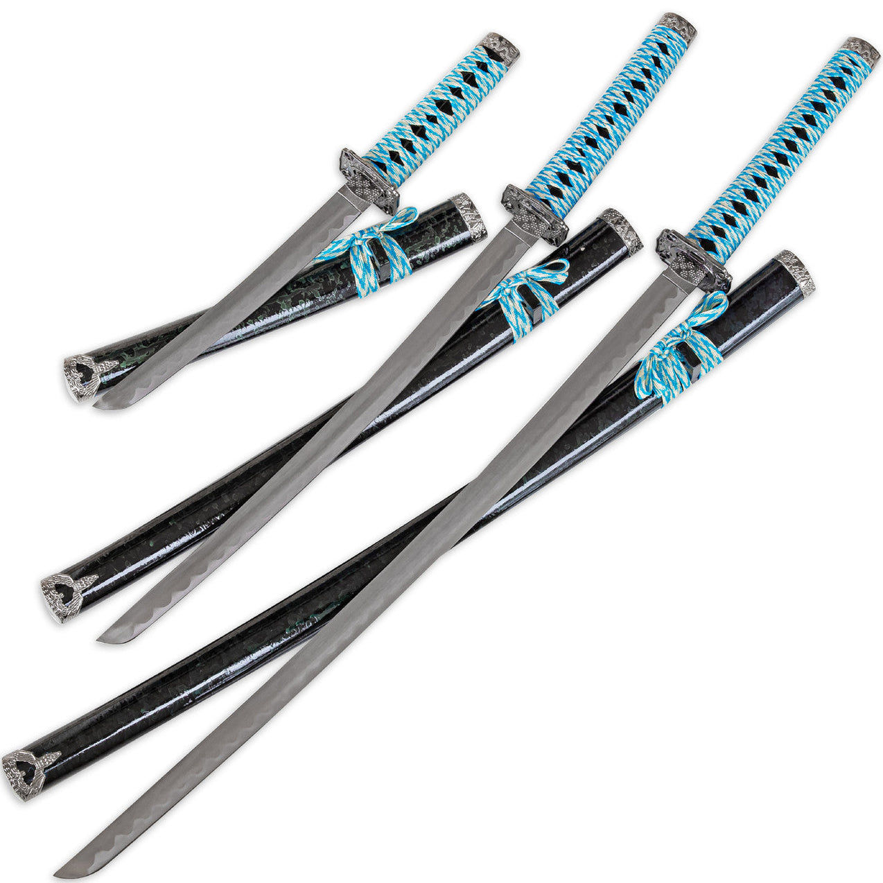 Dragon Edge Three Sword Katana Sword Set With Stand — Medieval Depot