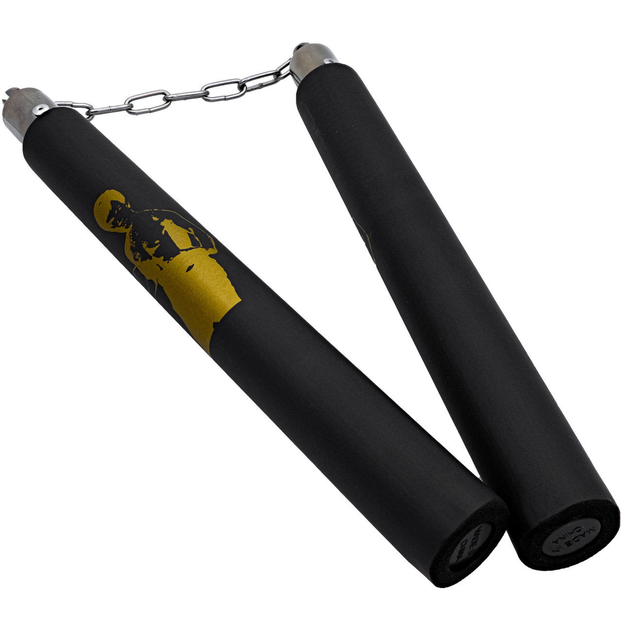 Dragon Style Bruce Lee Black Foam Training Nunchucks — Medieval Depot
