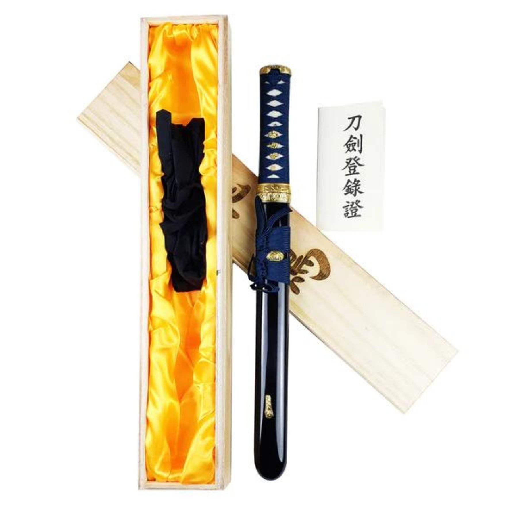 Elegant Japanese Tanto Dagger with Gold Accents — Medieval Depot