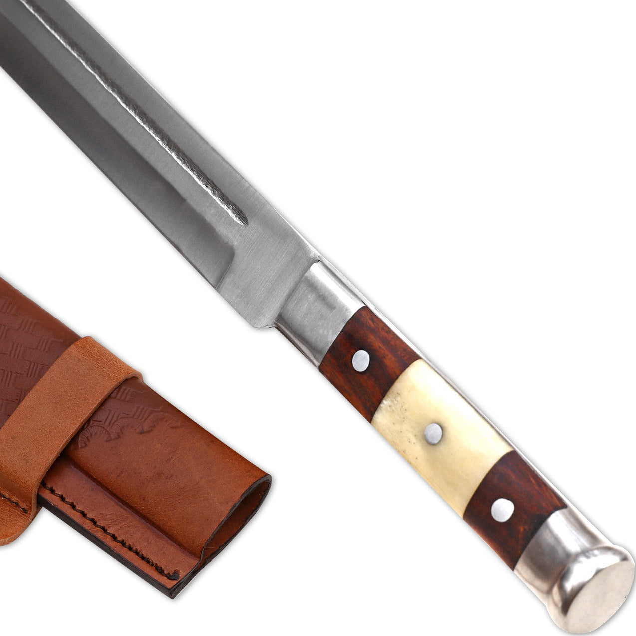 Full Tang Viking Seax Sword with Bone Handle — Medieval Depot