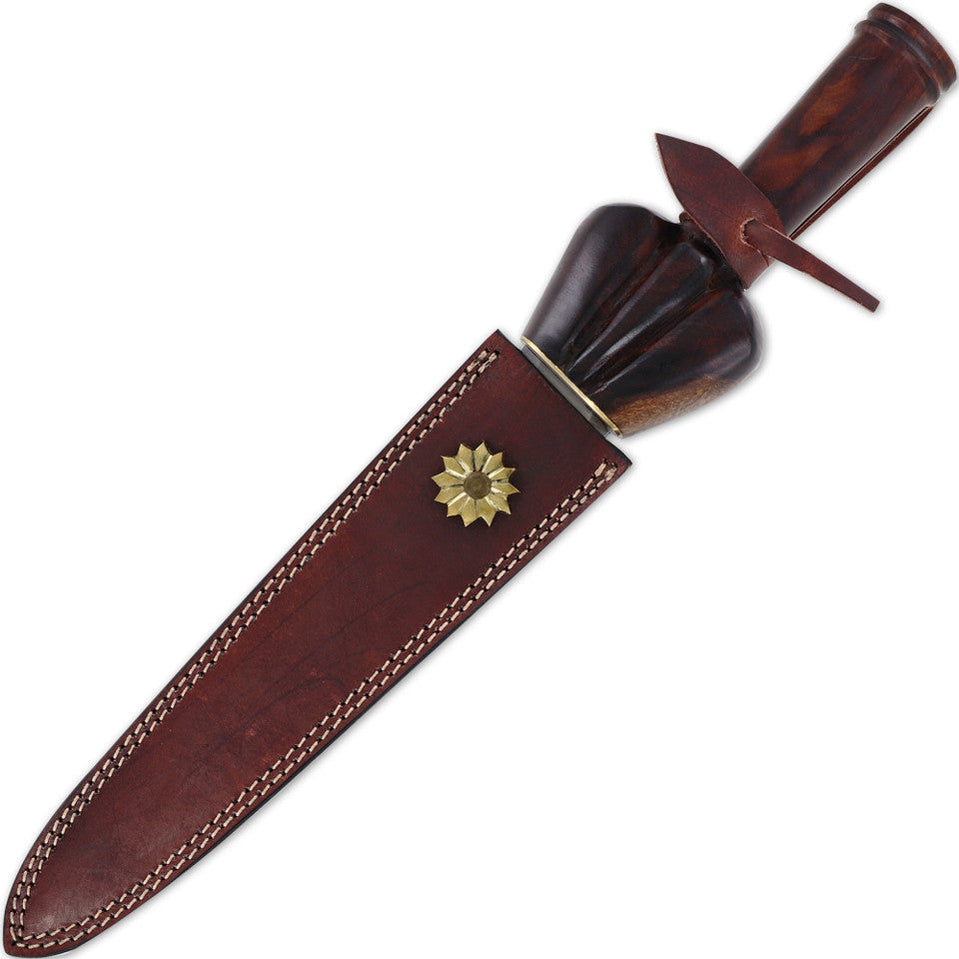 Hand Forged Medieval Style Bullock Dagger with Leather Sheath ...