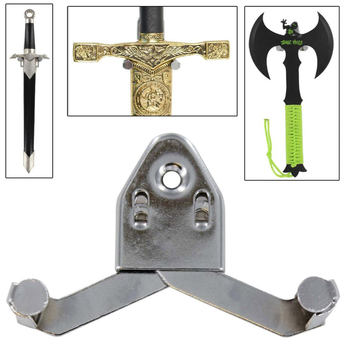 Universal Adjustable Sword Display Wall Hook — Medieval Depot