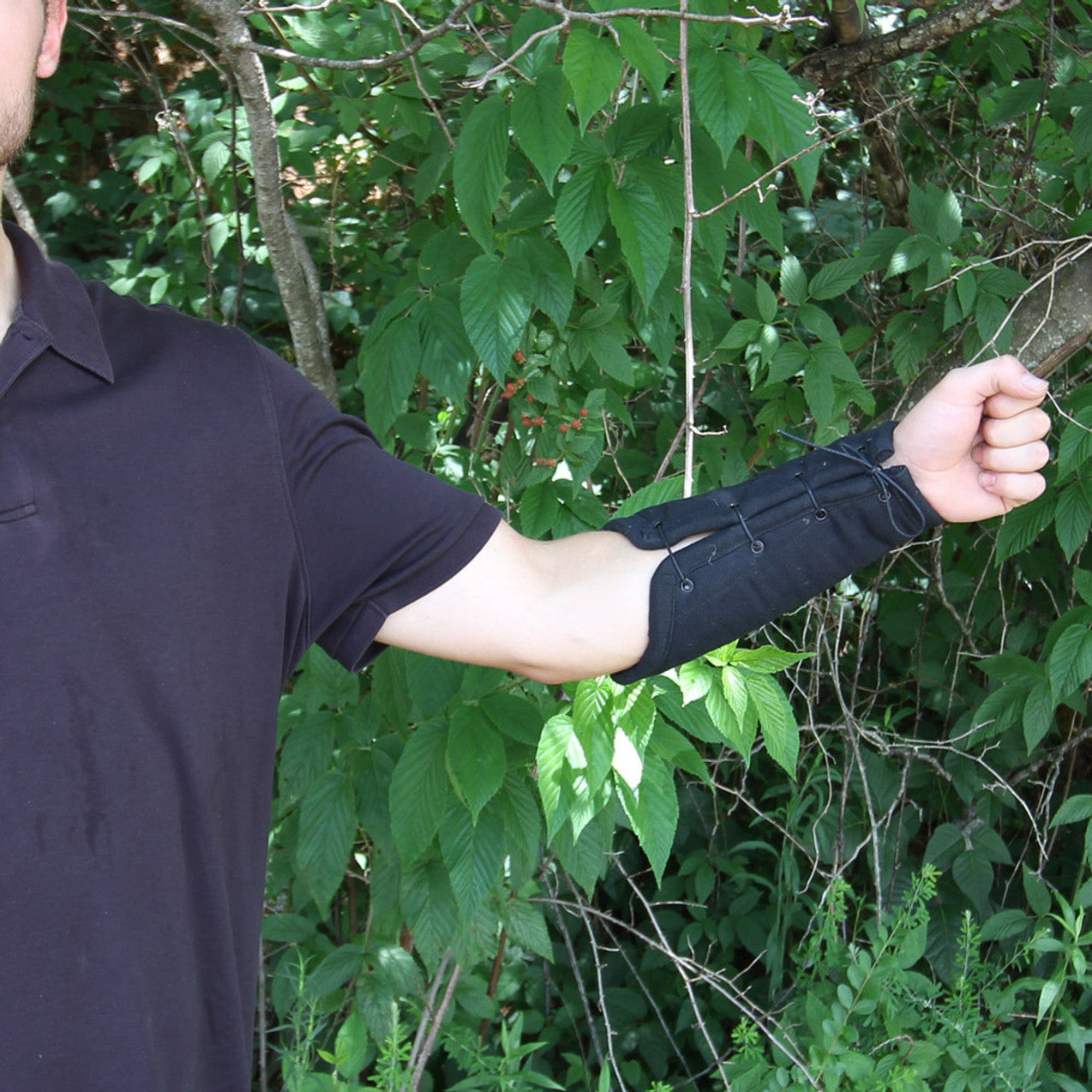 Medieval Padded Cloth Bracers Black — Medieval Depot