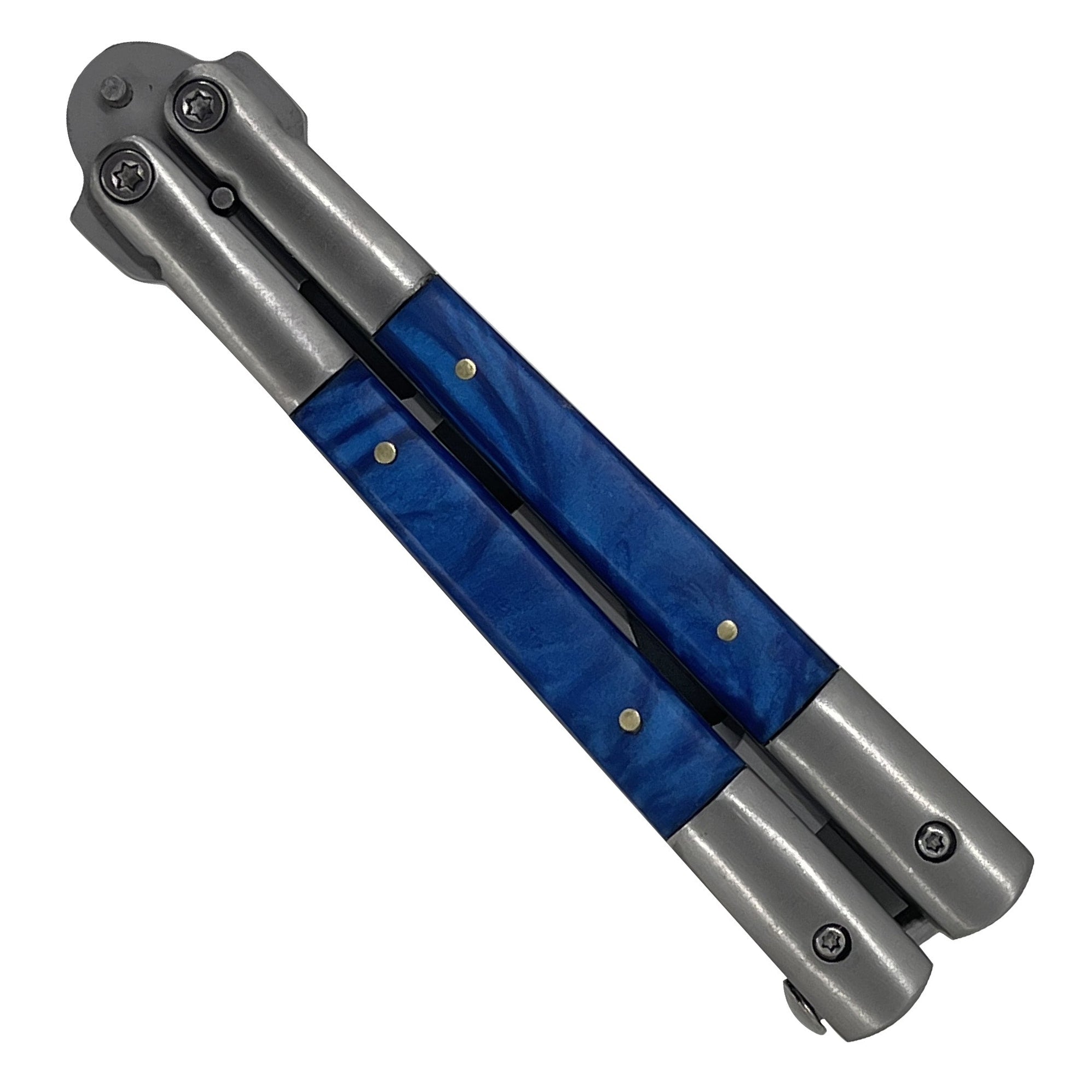 Mystic Blue Butterfly Style Multitool Blade Trainer — Medieval Depot