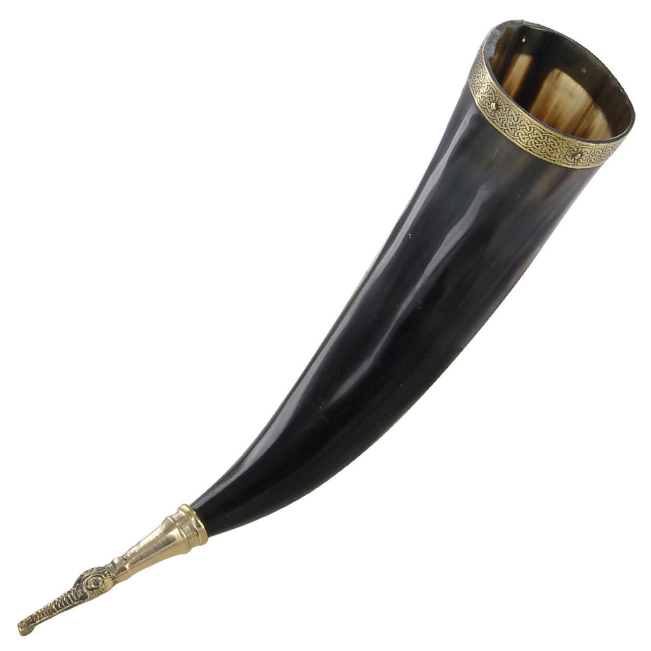 Navigators Serpent Viking Compass Horn with Jormungandr — Medieval Depot