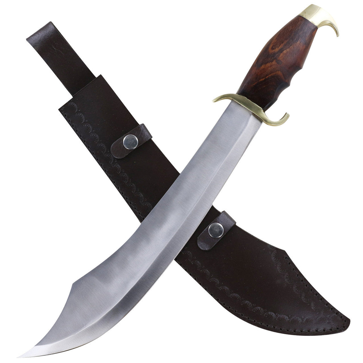 Persian Warrior Arabian Short Scimitar Sword With Leather Sheath ...