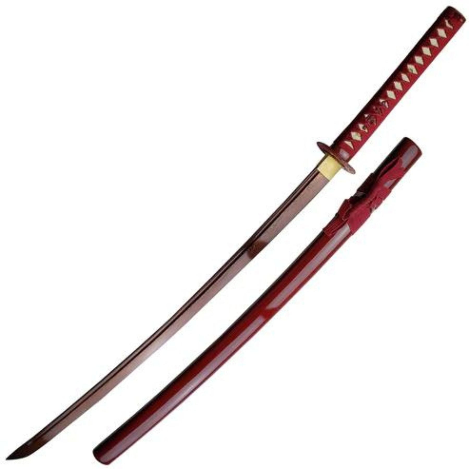 Rare Red Damascus Steel Katana — Medieval Depot