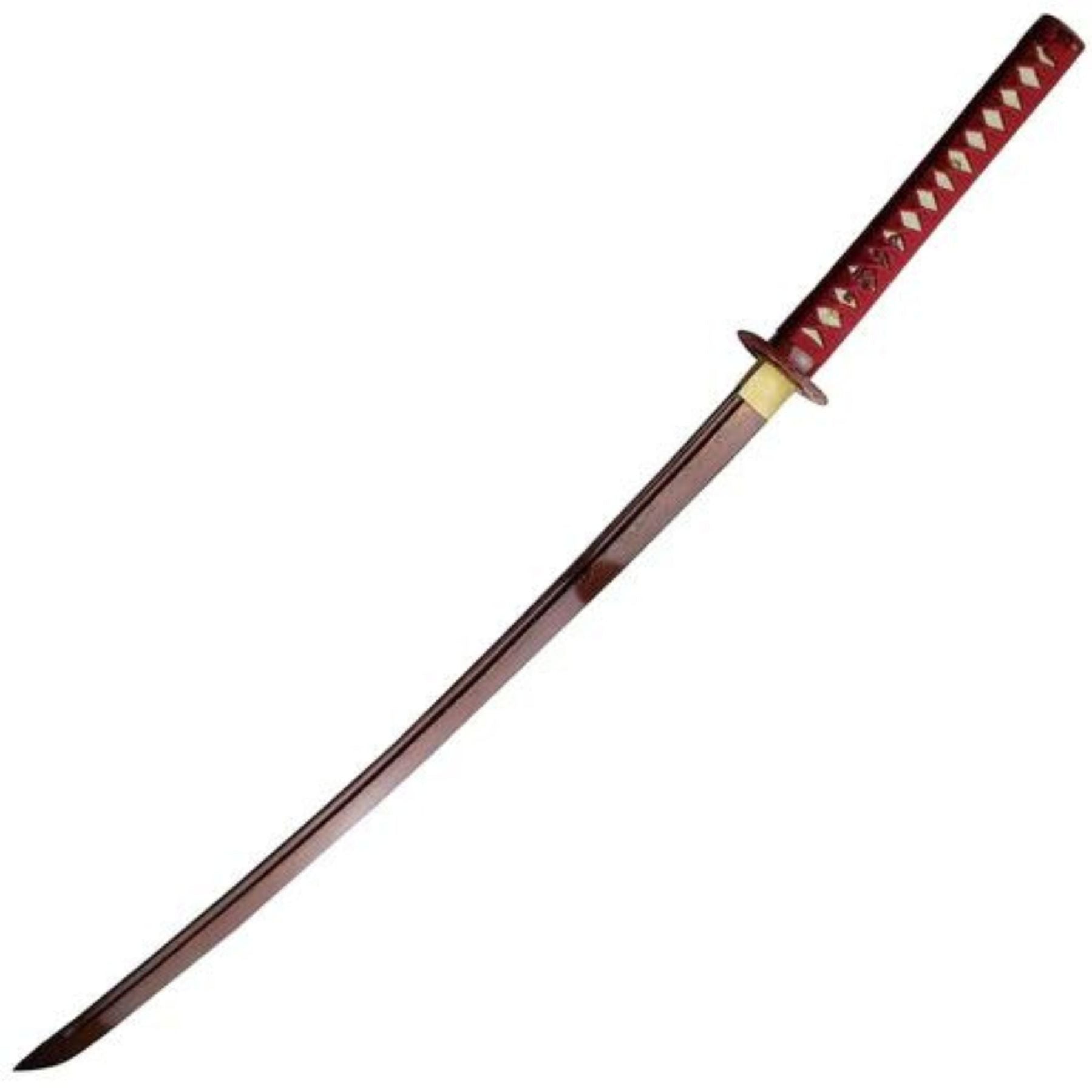 Rare Red Damascus Steel Katana — Medieval Depot