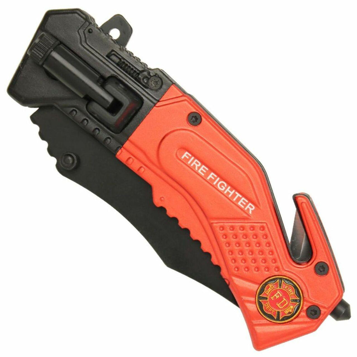 Spring Assist LED Tactical Rescue Knife Firefighter — Medieval Depot
