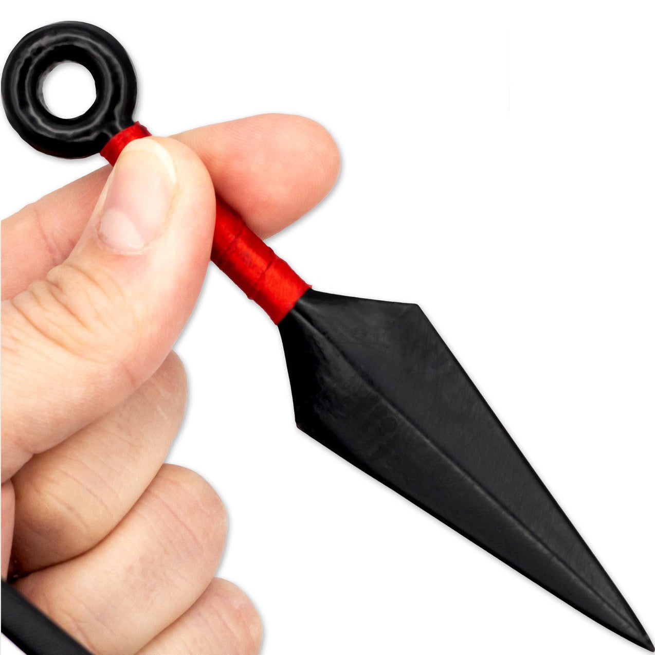 Shadow Strike Trio Red-Wrapped Mini Kunai Throwing Knives Set with Bel ...